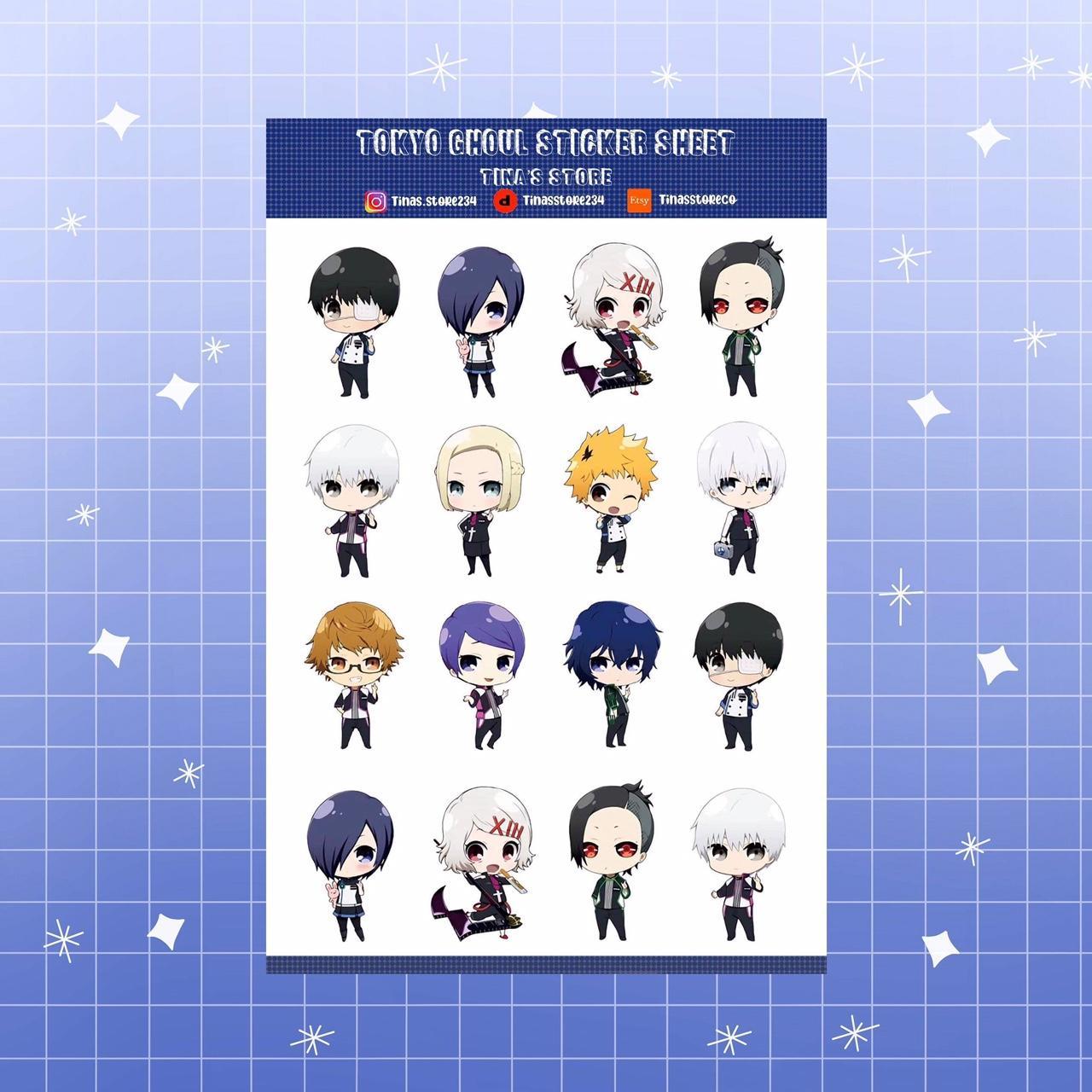 Tokyo ghoul matte sticker sheet Size: 145×95 mm Free... - Depop