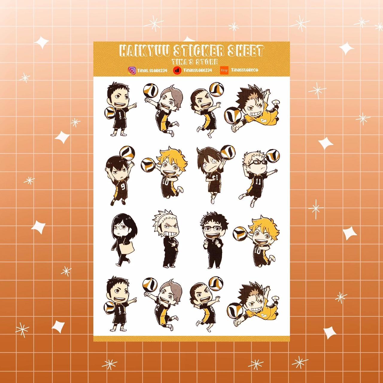Haikyuu matte sticker sheet Size: 145×95 mm Free... - Depop