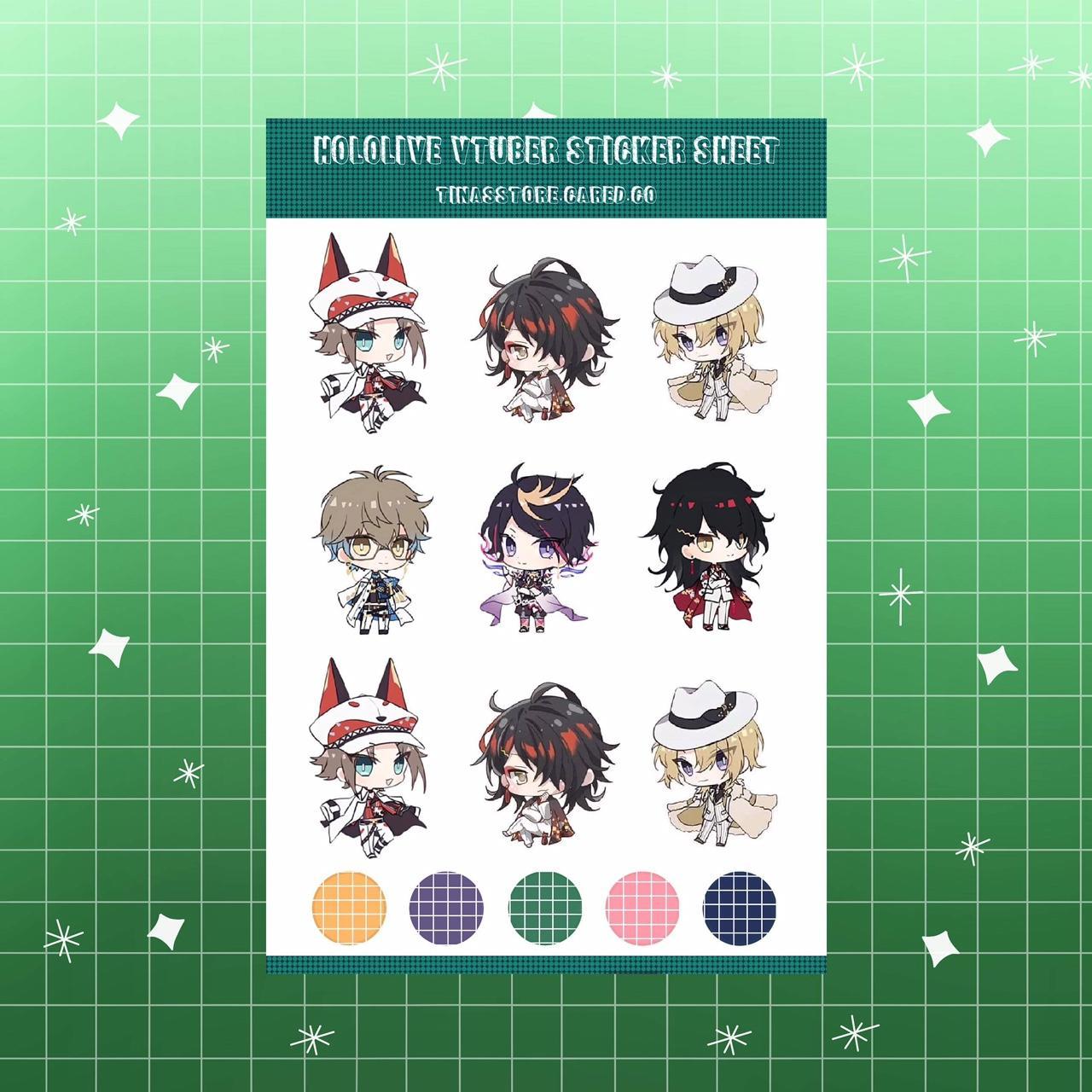 Hololive vtuber matte sticker sheet Size: 145×95... - Depop