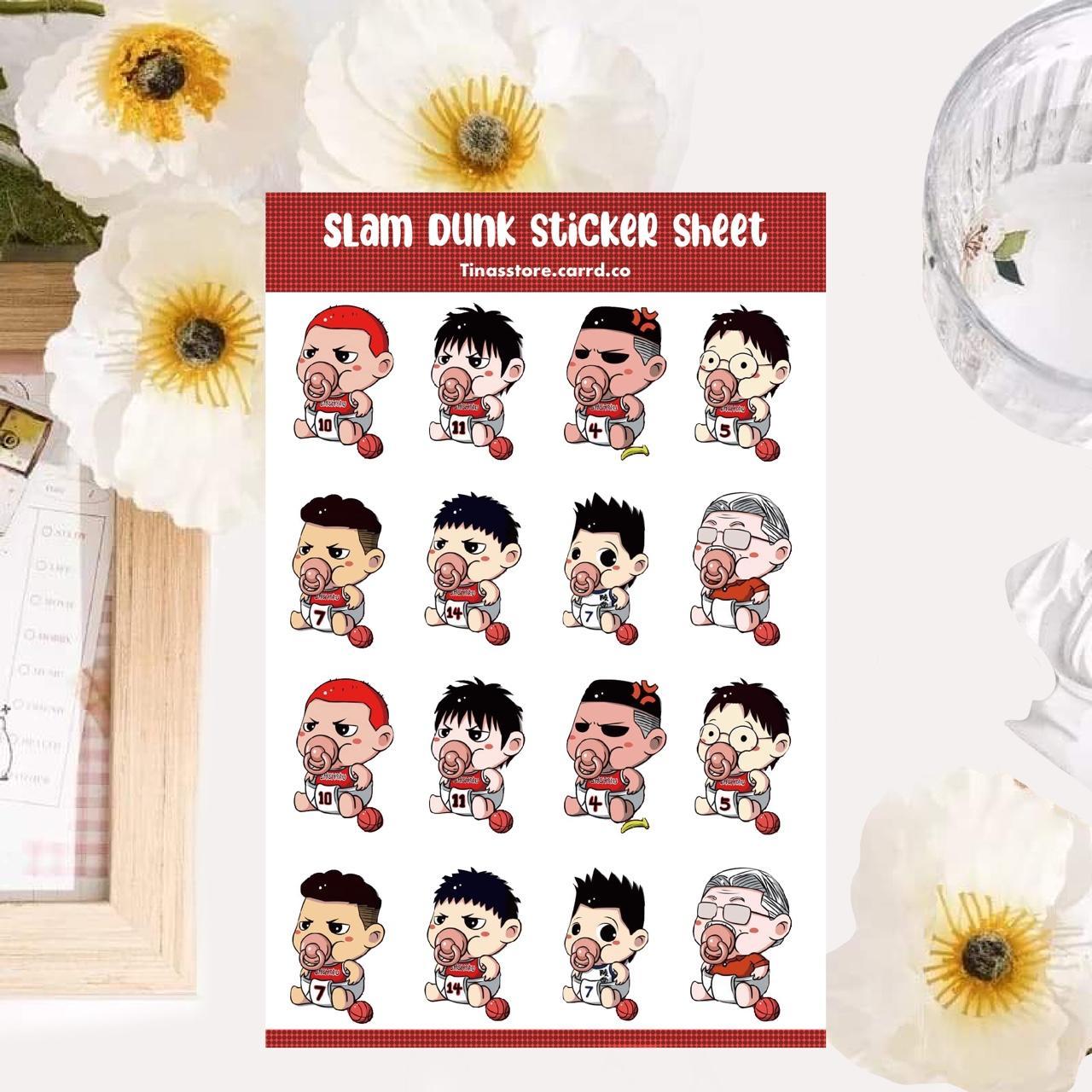 Slam Dunk matte sticker sheet Size: 145×95 mm Free... - Depop