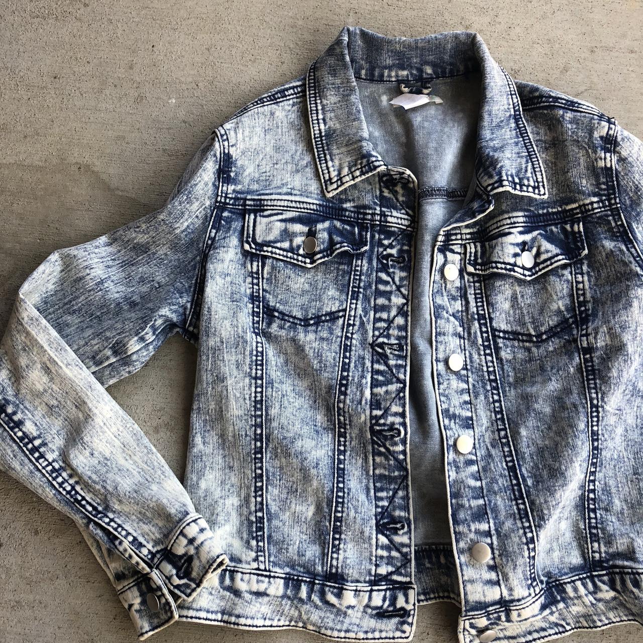Sick lightweight acid-wash denim jacket. Lady’s... - Depop