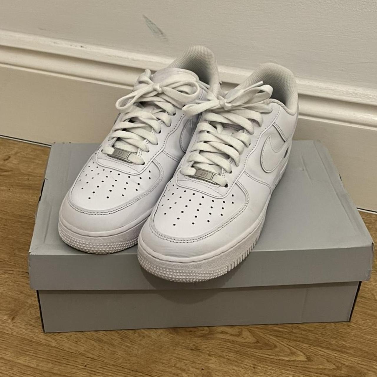 Nike Air Force 1s All white. They are basically new... - Depop
