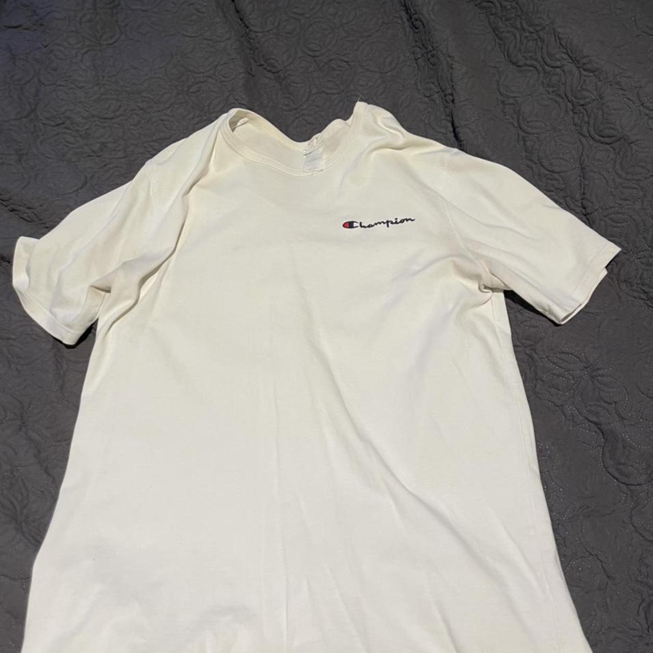 Champion white t shirt - Depop