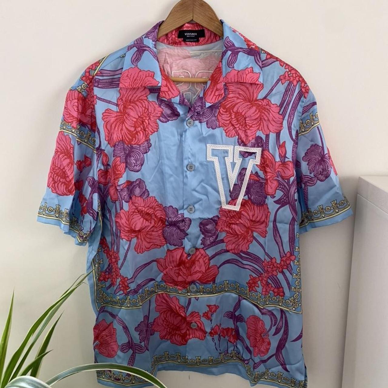 Versace “V” Silk Shirt -Iconic Versace shirt worn by... - Depop