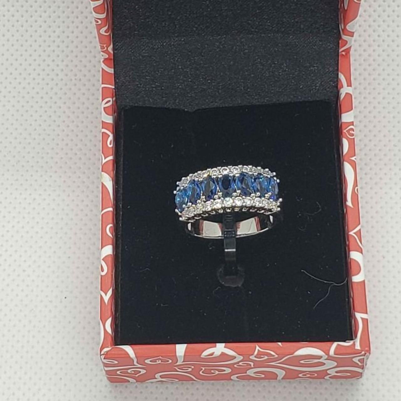 Peermont Jewelry 18k White Gold Plated ring with... - Depop