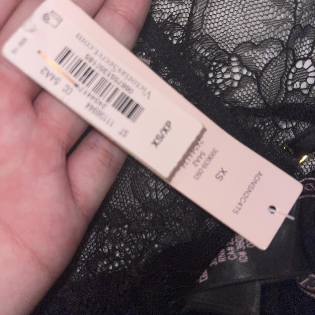 Womens victoria secret black lacy silk nighty with... - Depop