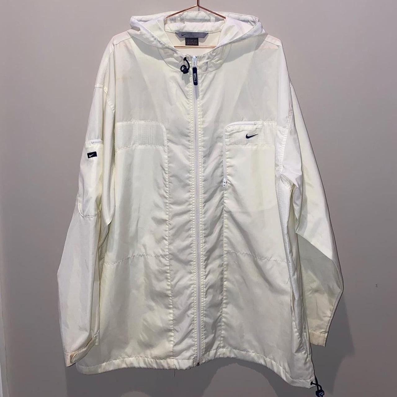 Early 2000 Nike Raincoat / Jacket Size (XXL) Grey... - Depop
