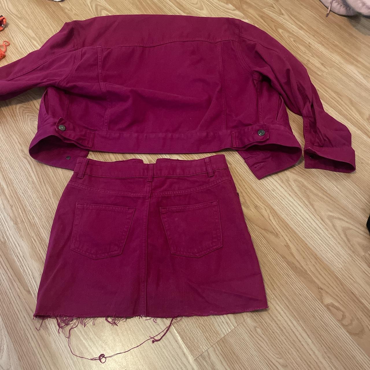 TOPSHOP RASPBERRY DENIM CO ORD Like new - not... - Depop