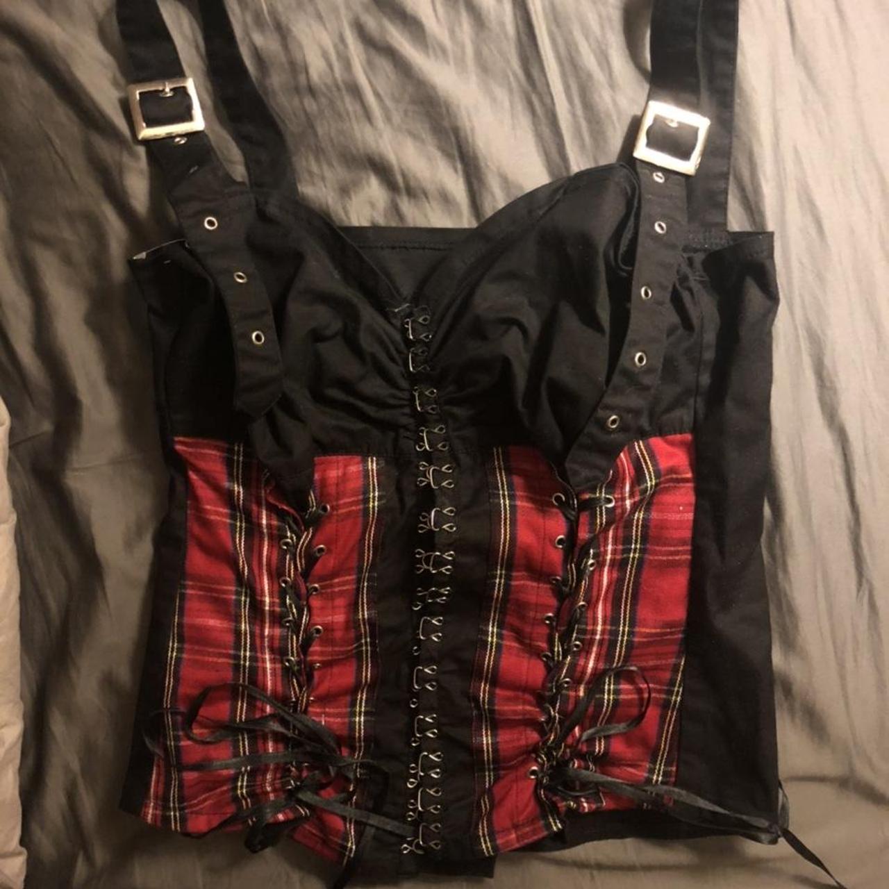 Mall goth dead threads corset size M #deadthreads... | Depop