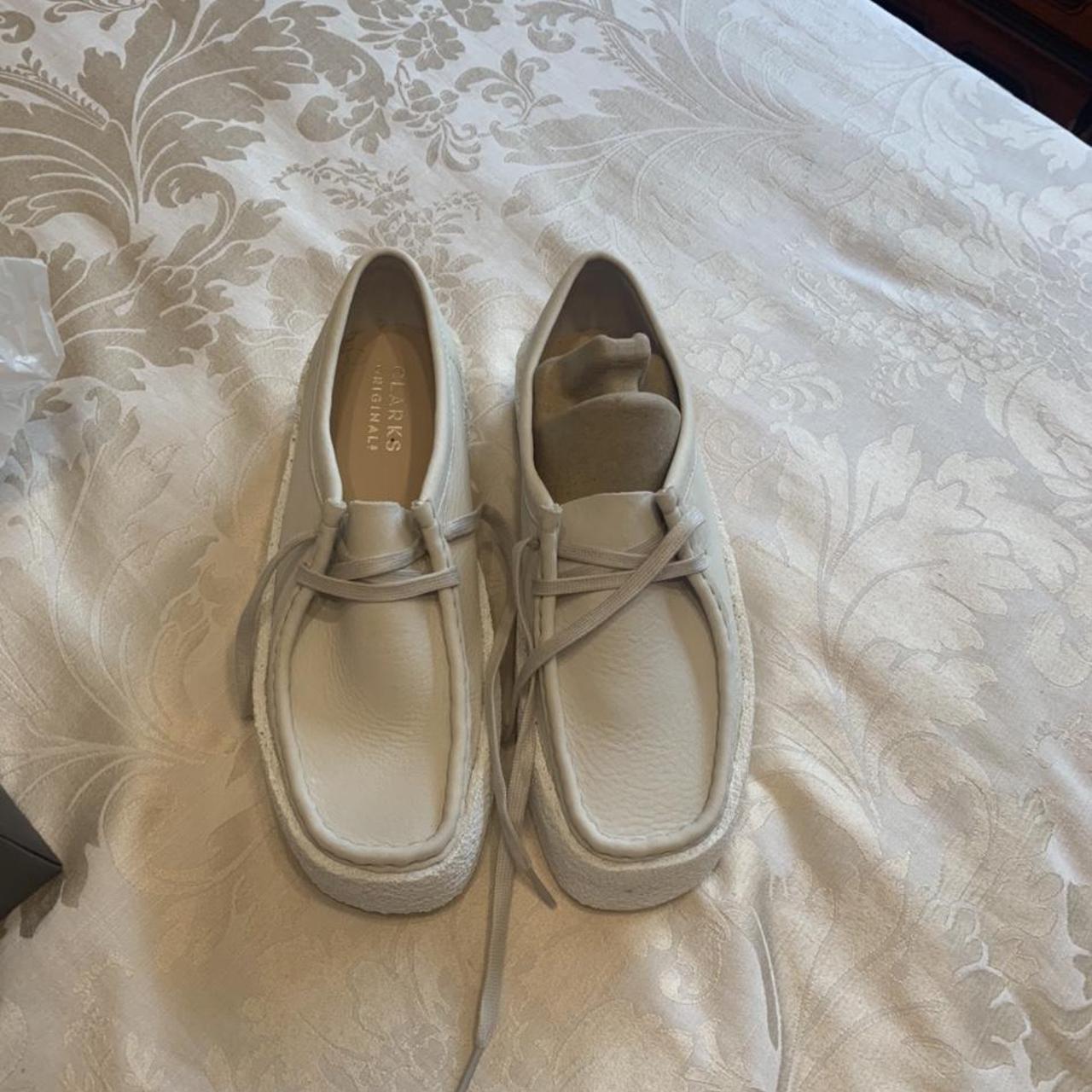 Clarks original walkable cup , white nubuck. Size 7... - Depop