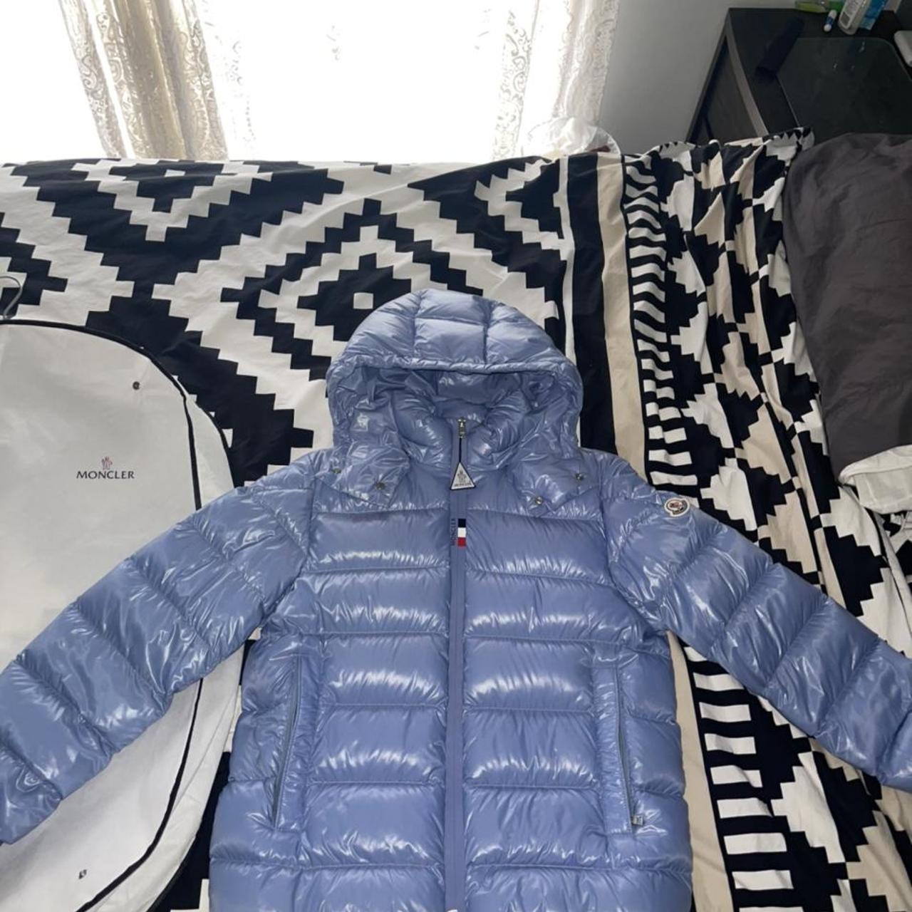 Blue Moncler jacket ‼️only worn a couple of times in... - Depop