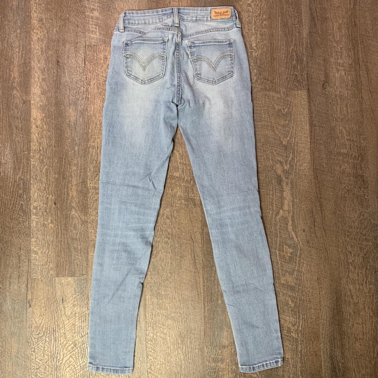 Mid rise light wash skinny jeans Super stretchy and... - Depop