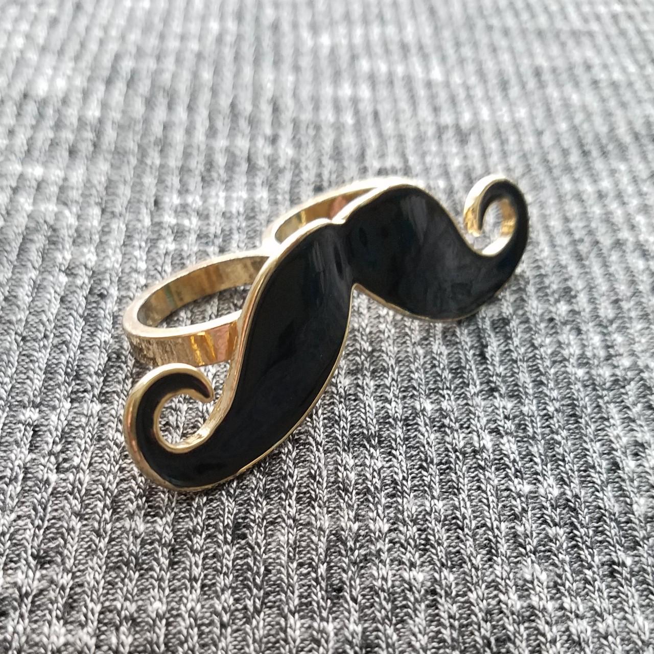 Mustache Ring • This ring fits on two fingers,... - Depop