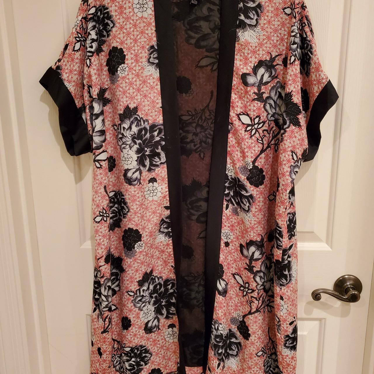 forever 21 kimono robe size s very soft and silky!... - Depop