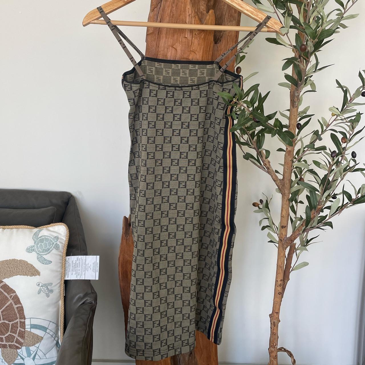 Fendi monogram dress in size 40 condition nearly... - Depop