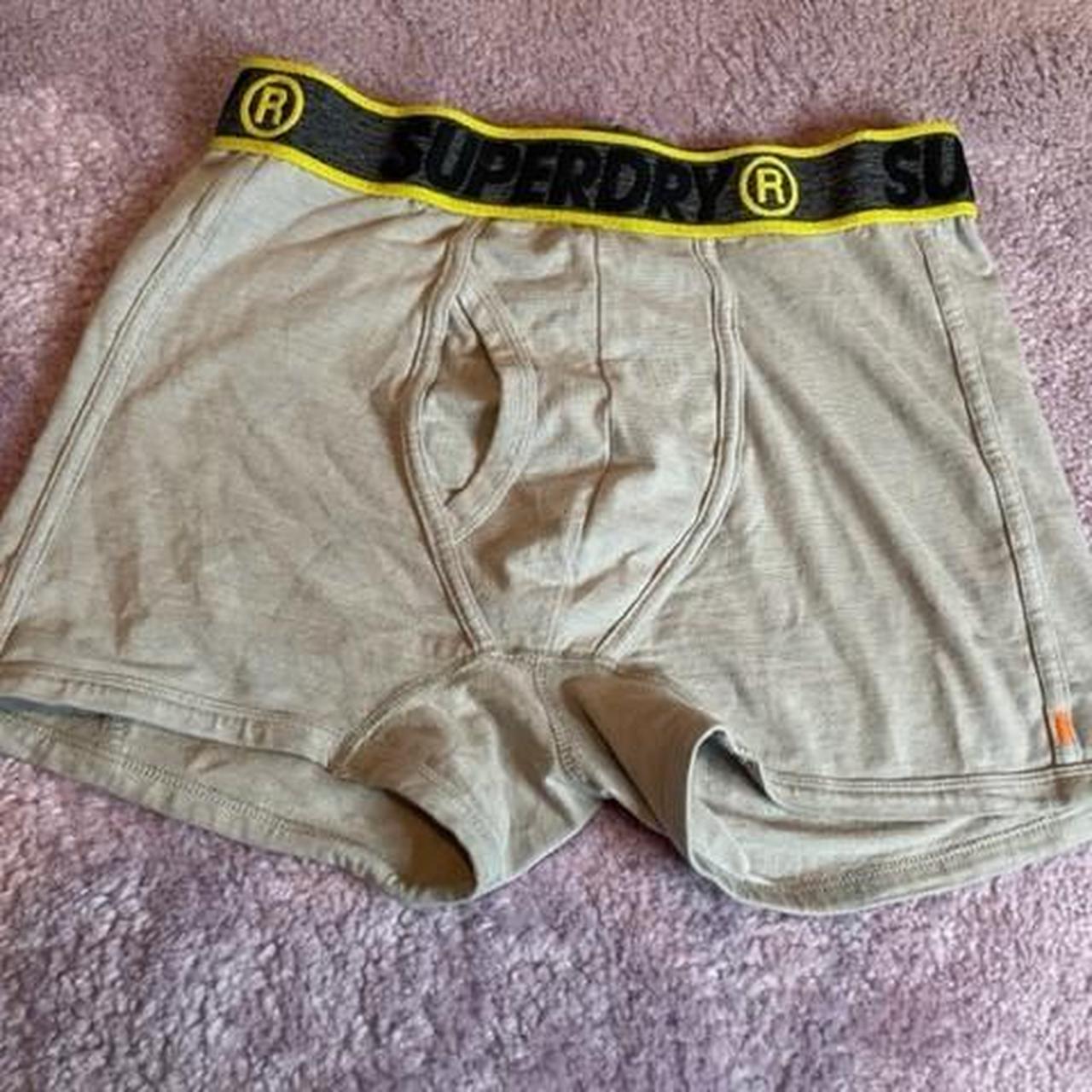 Superdry grey boxers Male Size Small Each purchase... - Depop