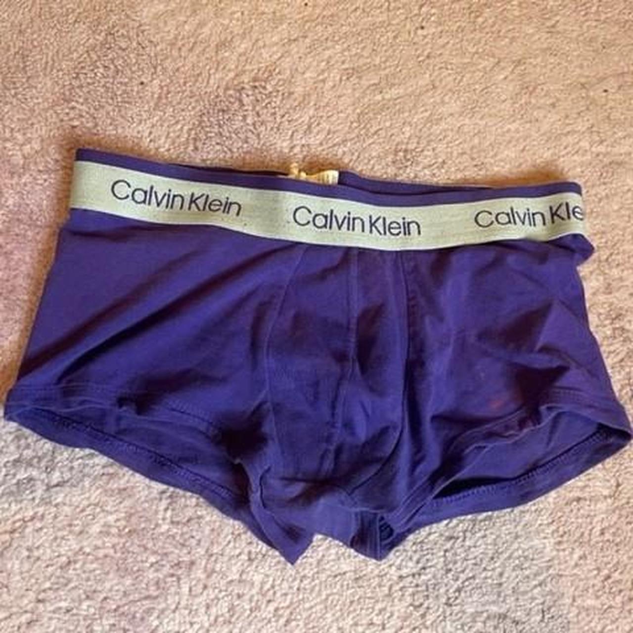 Purple Calvin Klein boxers Male Size Small Each... - Depop