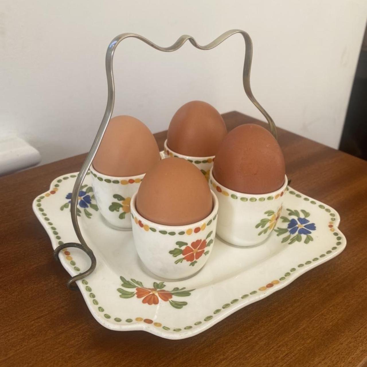 Very sweet vintage hand painted egg cups with... - Depop