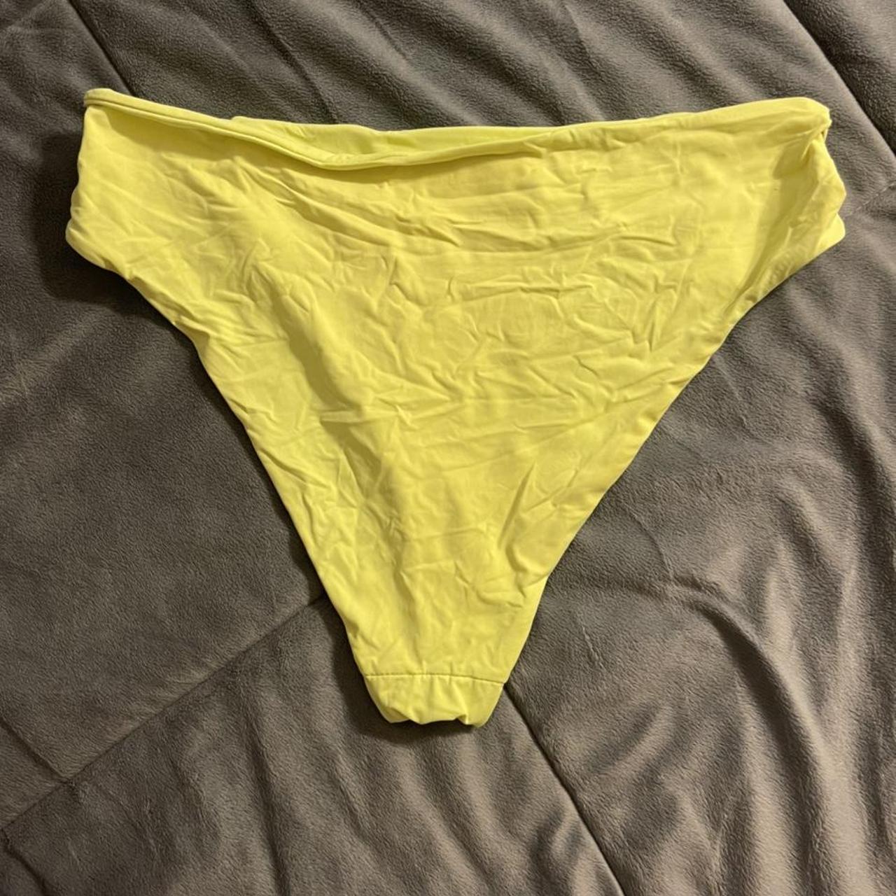 Neon Yellow Swim Bottom Size/ Large So comfy and... - Depop