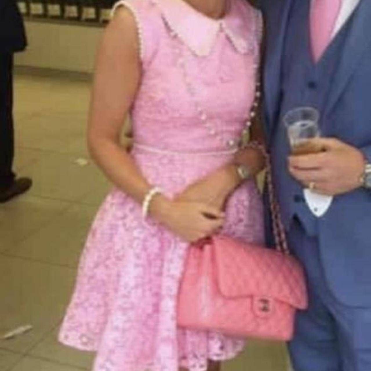 Mark melia dress worn twice with matching fasinator... - Depop