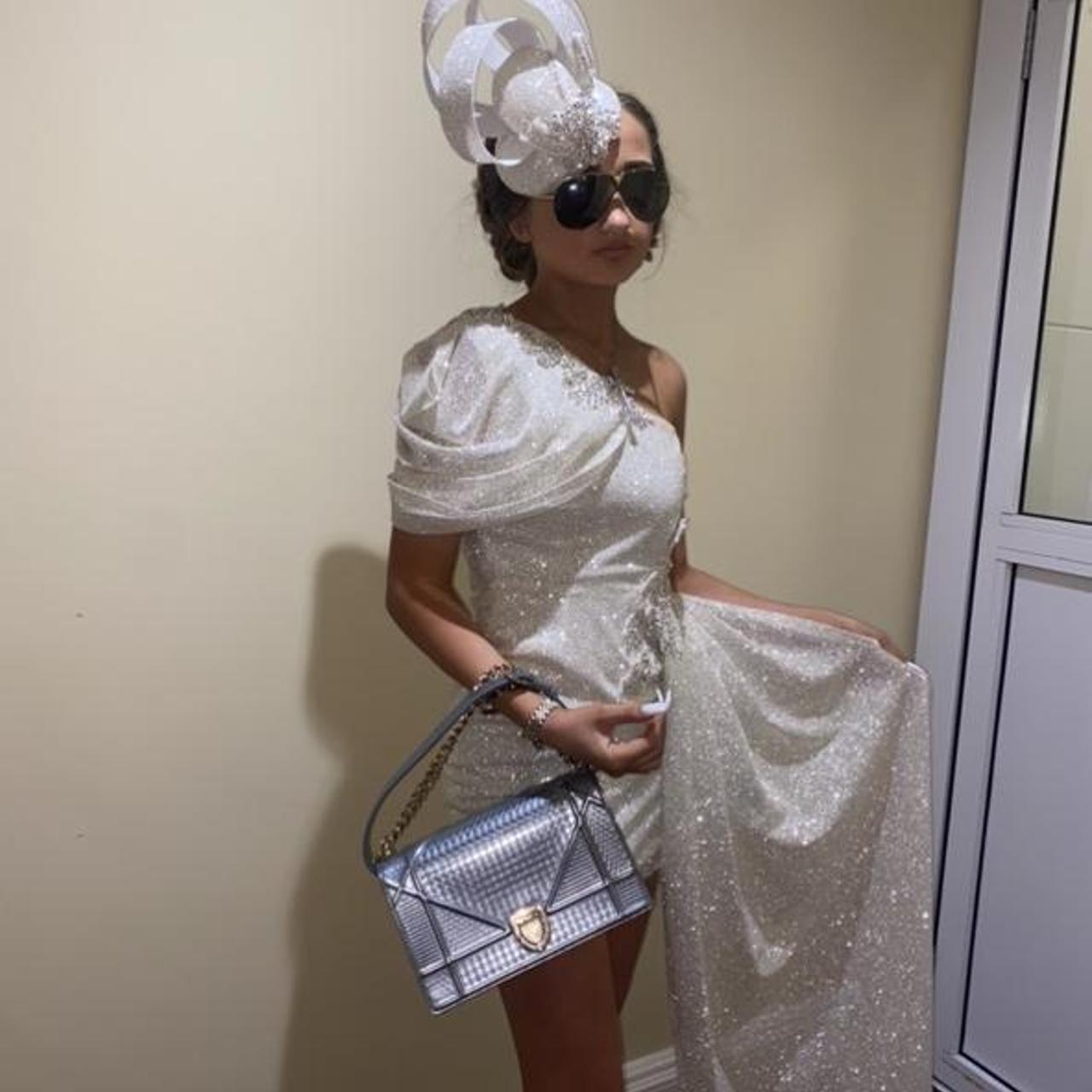 Mark melia silver glitter material matching head... - Depop