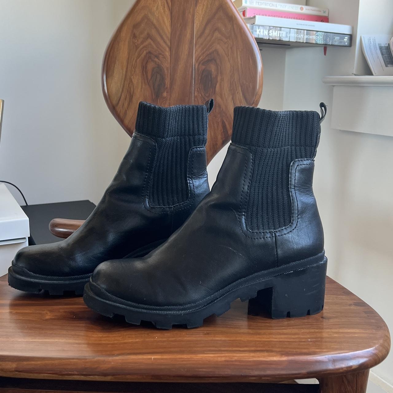 steven hutch black booties , i can clean the bottom... - Depop