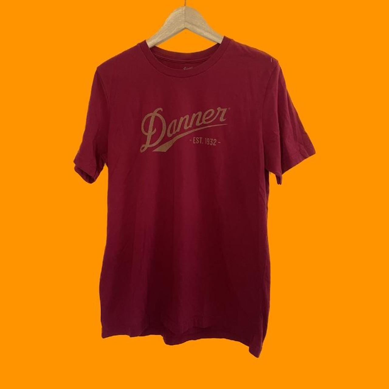 Danner red vintage tee 100% cotton Size:... - Depop