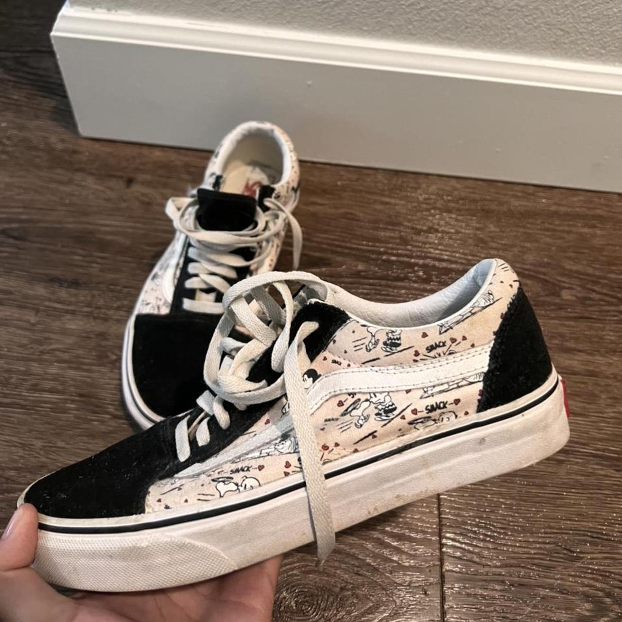snoopy vans barely worn/good condition womens US... - Depop