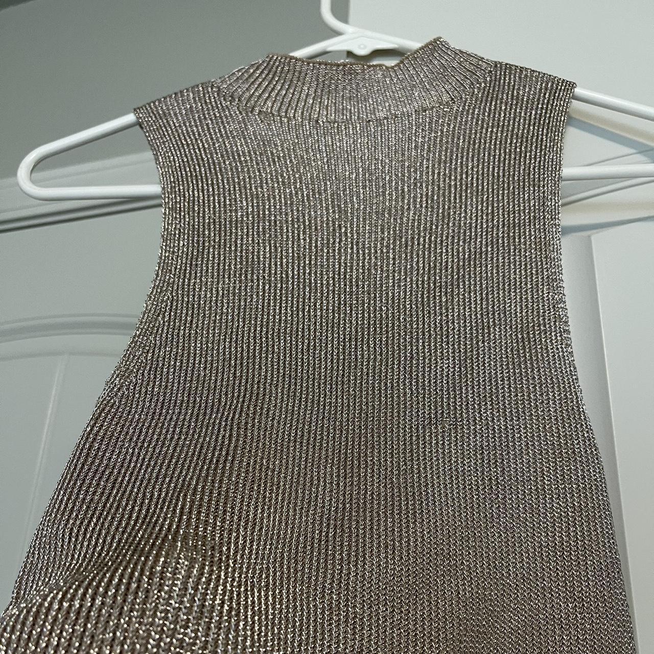 Topshop Women's Gold Top | Depop