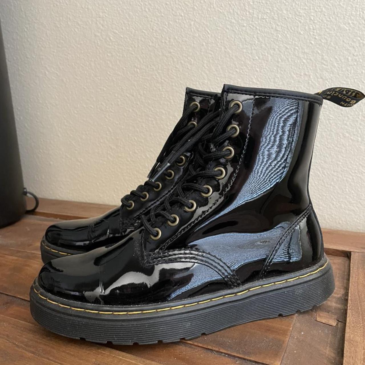 Black Doc marten low platform boots size 7 I’ve worn... - Depop