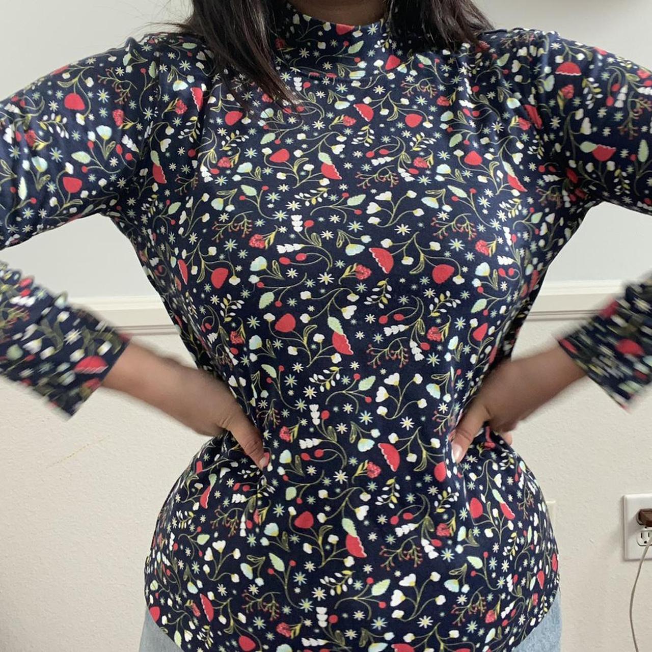 blair size small fitted mock neck long sleeve. the... - Depop