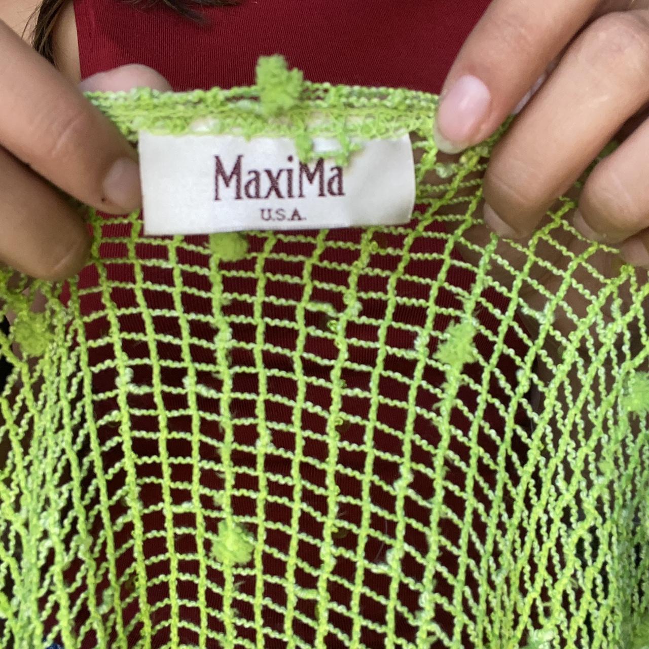 maxima one size overshirt. mesh knit material with... - Depop