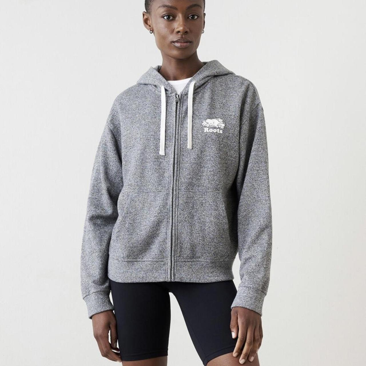 Roots Organic Original Relaxed Full Zip Hoodie -... - Depop