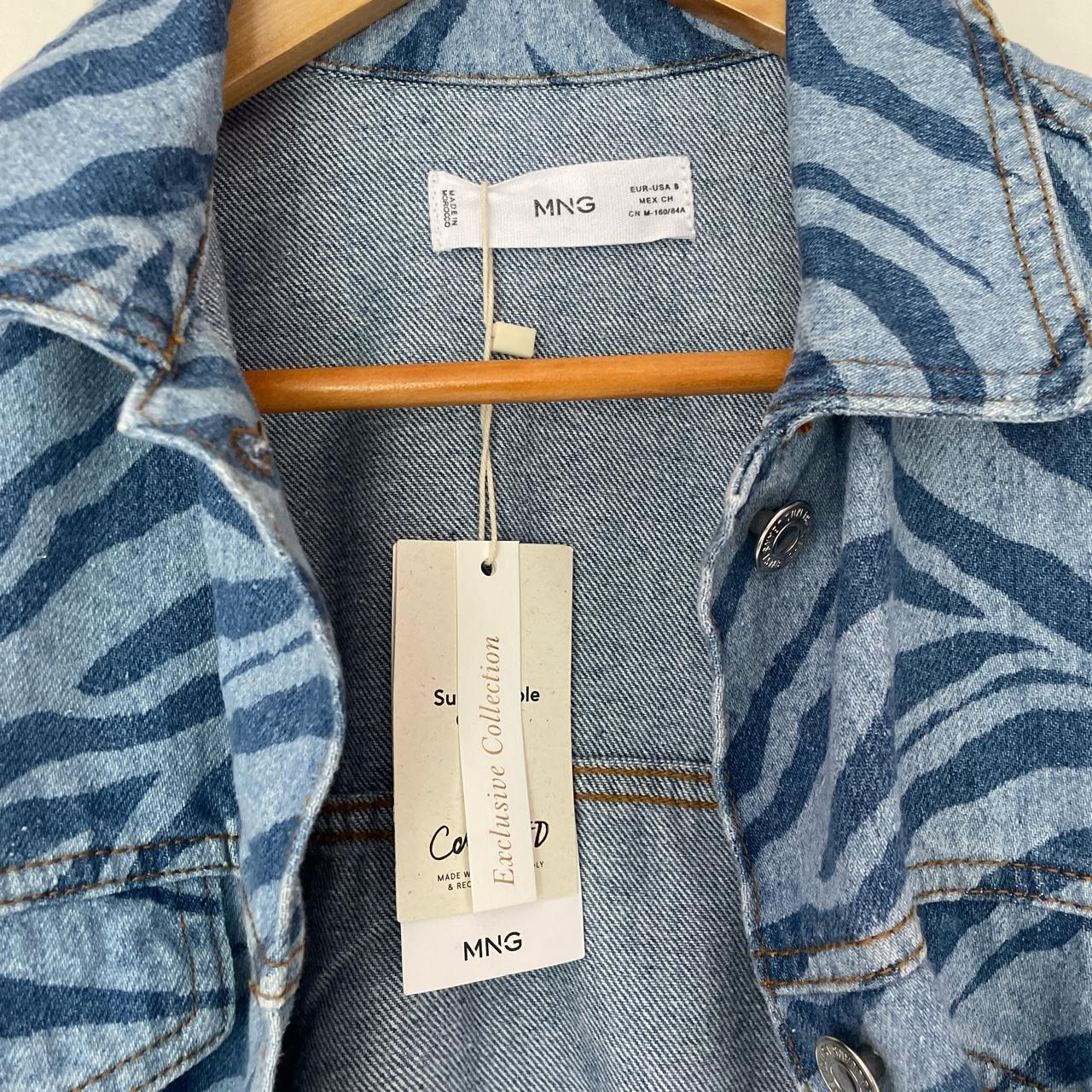 Mango Women's Blue Jacket | Depop