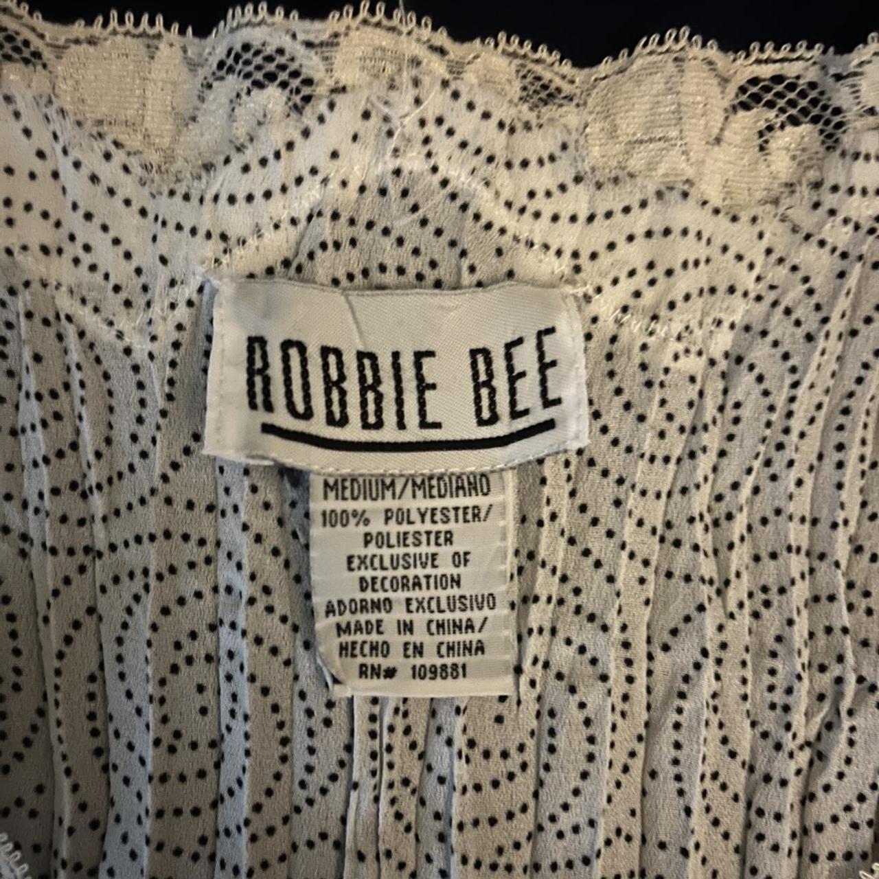 Robbie Bee Women's White and Grey Blouse | Depop