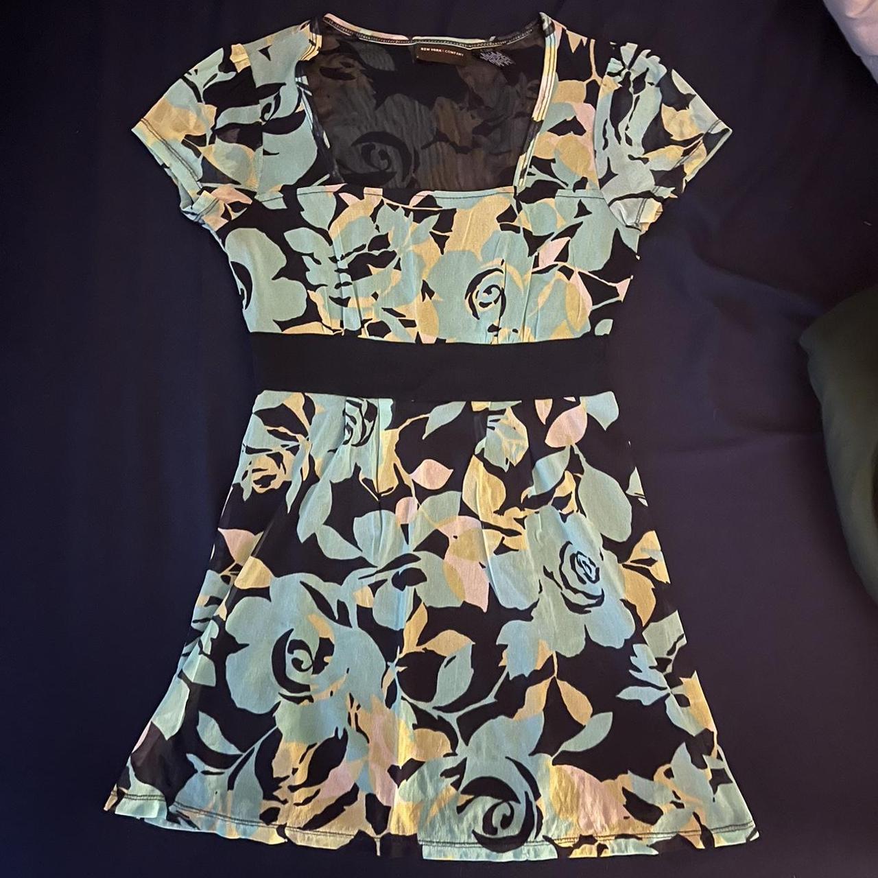 Super flattering dual layer mesh top with a funky... | Depop