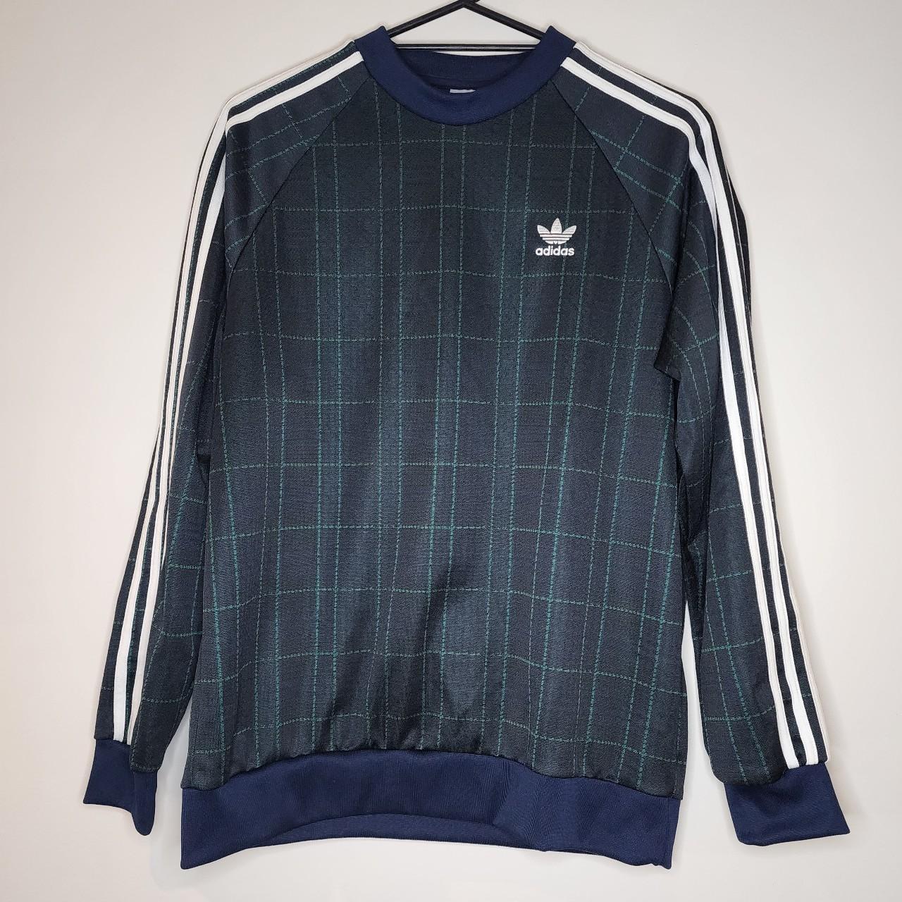Adidas Plaid Jumper Medium size Very... - Depop