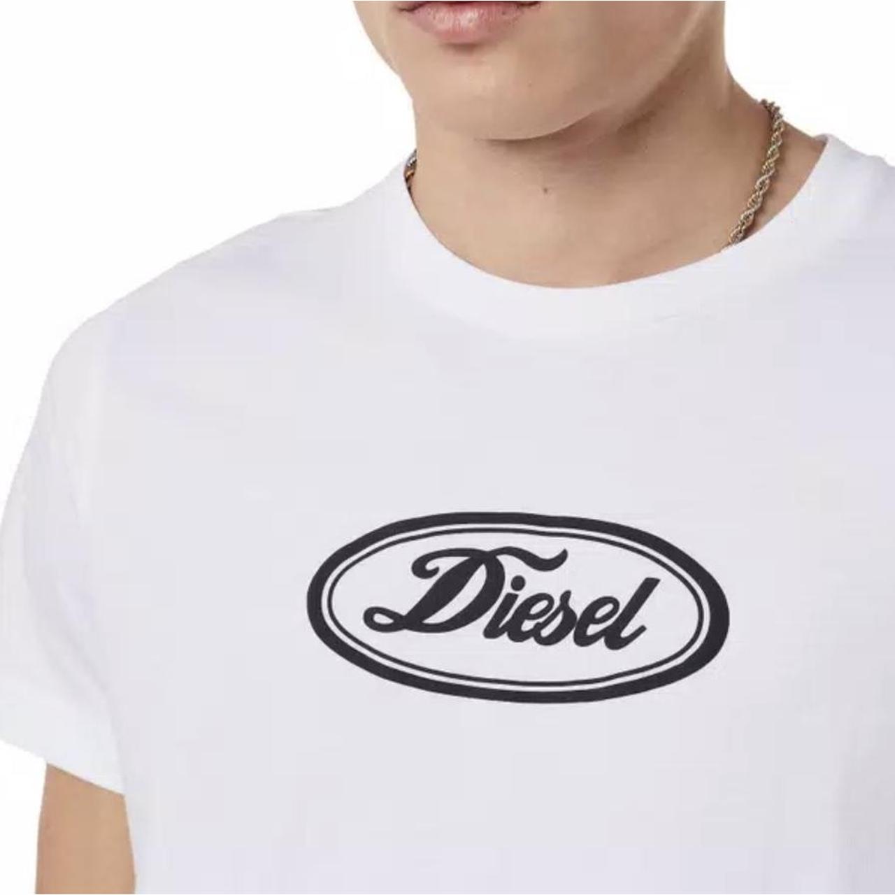 Super cool white diesel tshirt! Worn a few times... - Depop