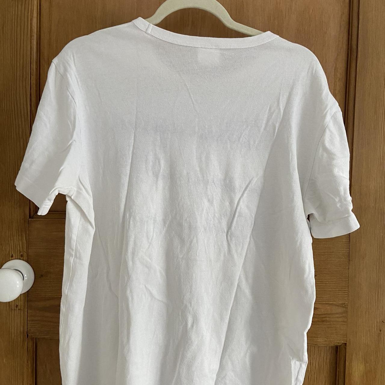 🧔🏽‍♂️ CHAMPION White Embroidered Logo T-Shirt Size Large ⭐️ - Depop