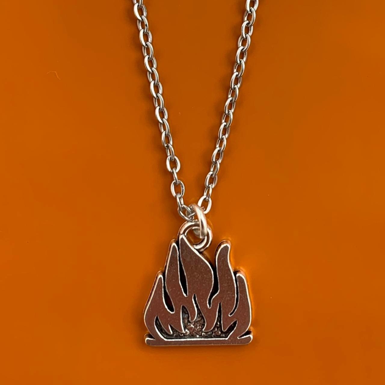 Flame Necklace 🔥 ⛓ Chain Material - Stainless... - Depop