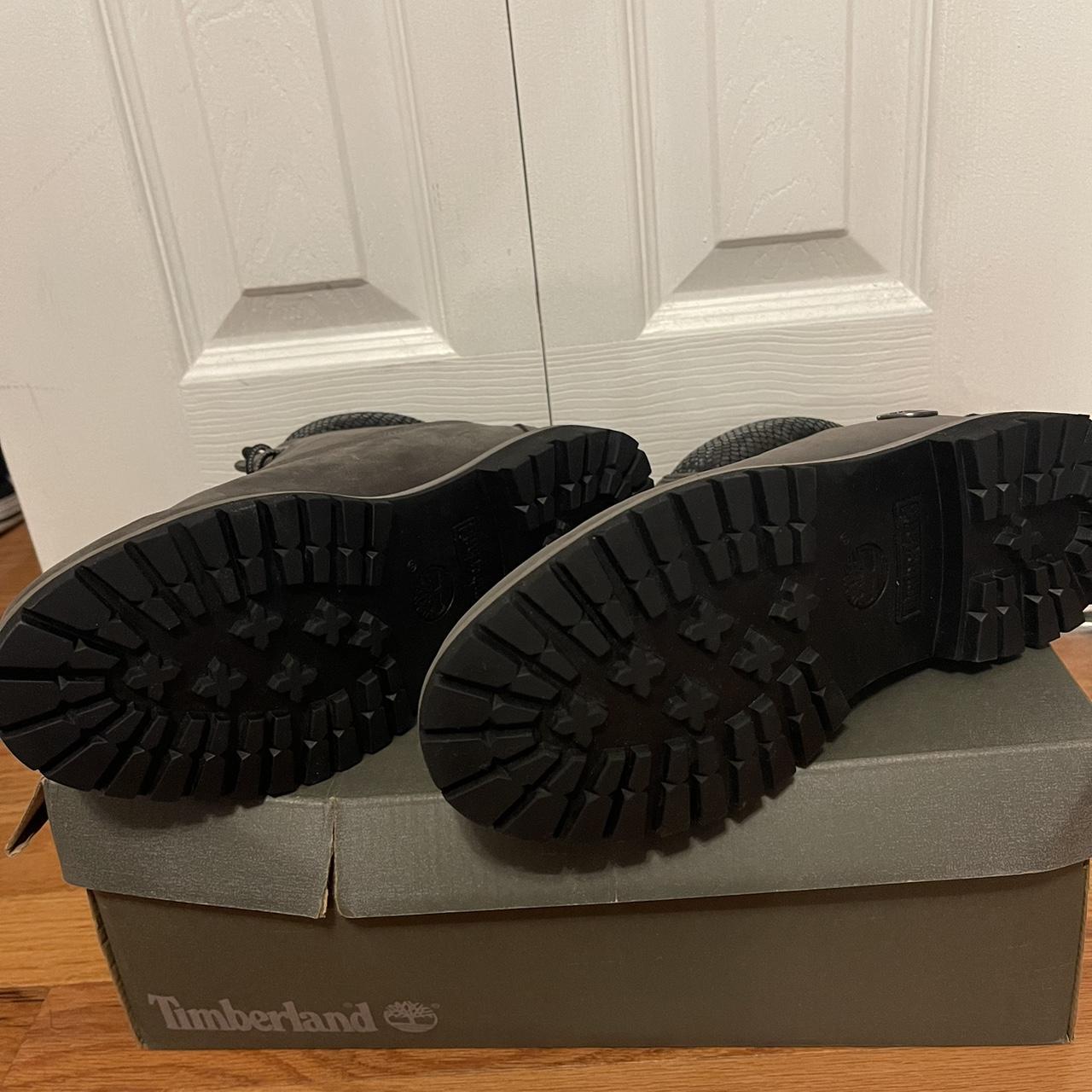 Grey women timberlands Size 8 Originally $170 Price... - Depop