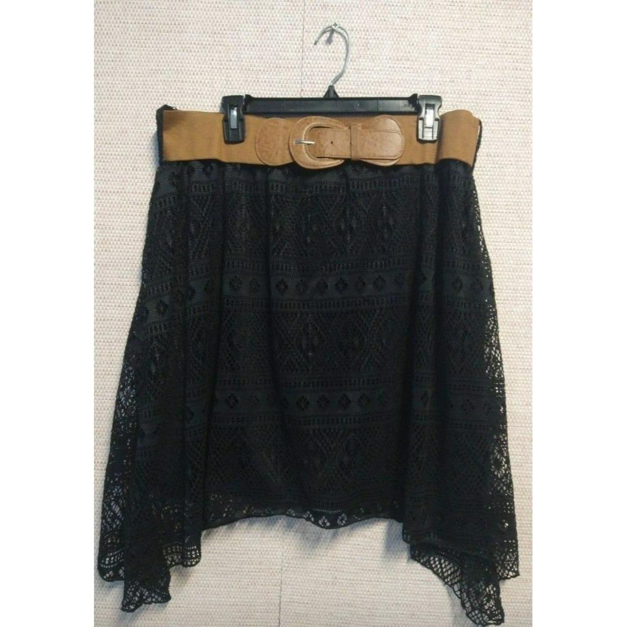 Textured Lace with lining bottom Layer, Buckle belt... - Depop