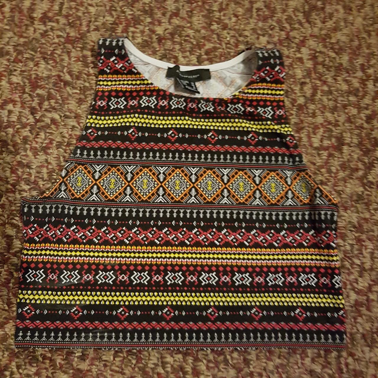 Aztec print crop top - Depop