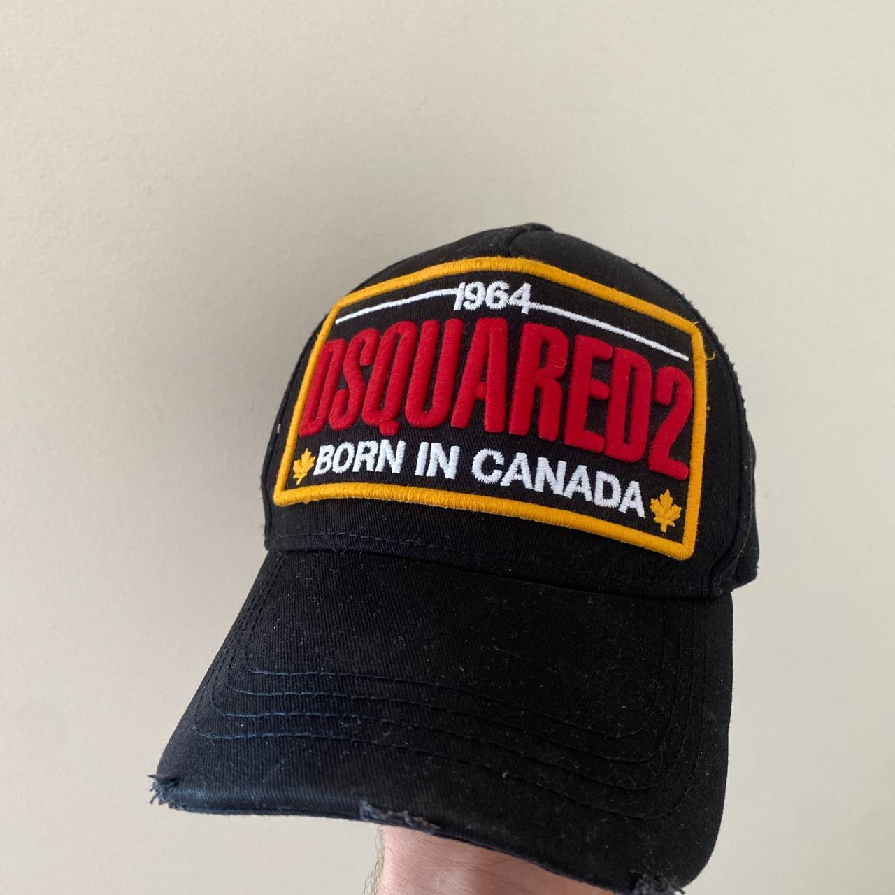 Dsquared cap in black, born in Canada text, perfect... - Depop
