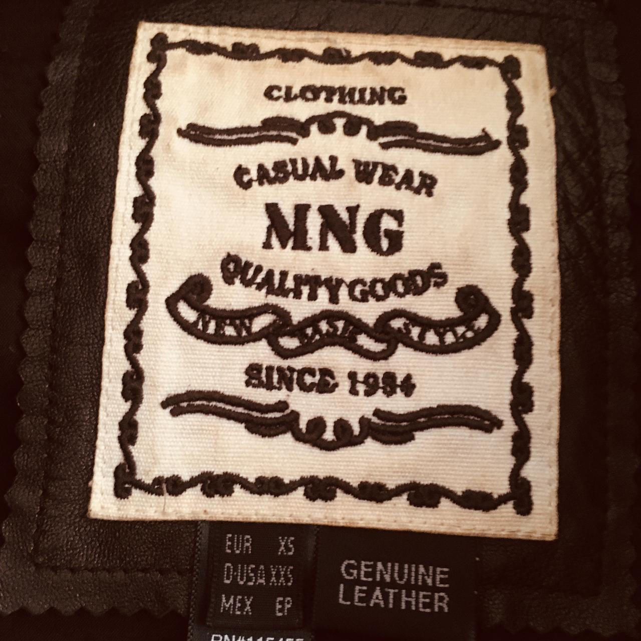 Mango Brown leather jacket retro style. High quality... - Depop