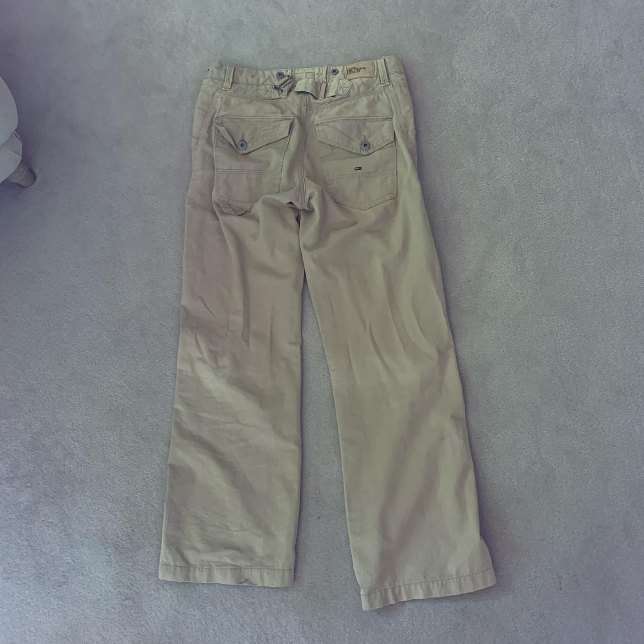 Coolest beige Tommy Hilfiger cargo trousers with... - Depop