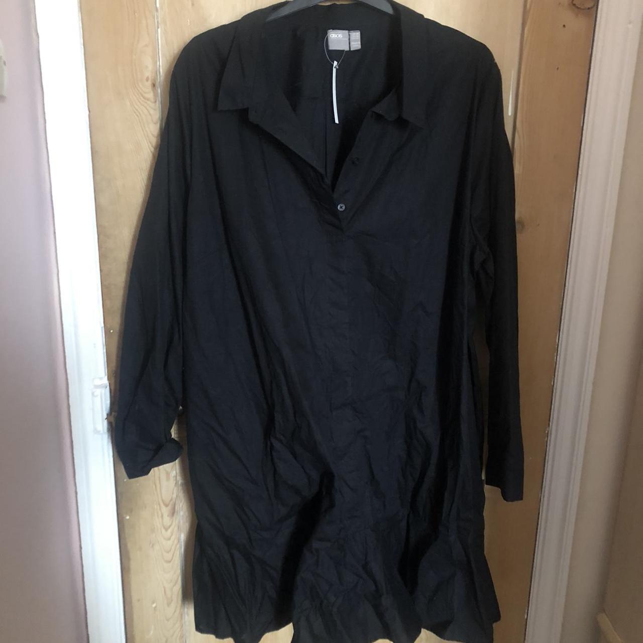 Black Shirt Dress Brand New with Tags Asos Curve... - Depop