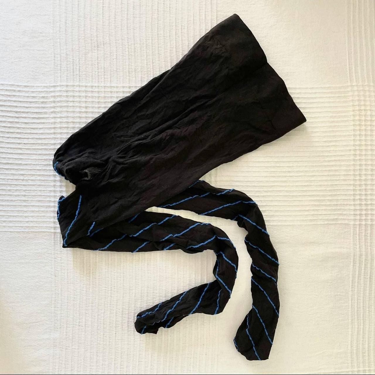 American Apparel Sheer Spiral Tights Black With Depop