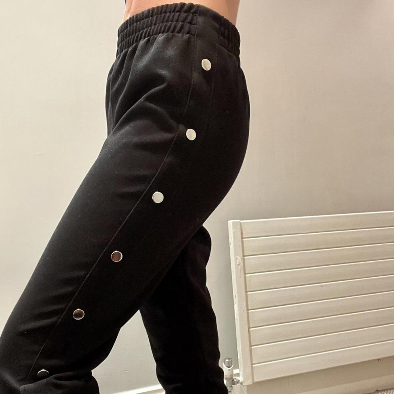 Majè Black Side button Pants #pants #designer... - Depop