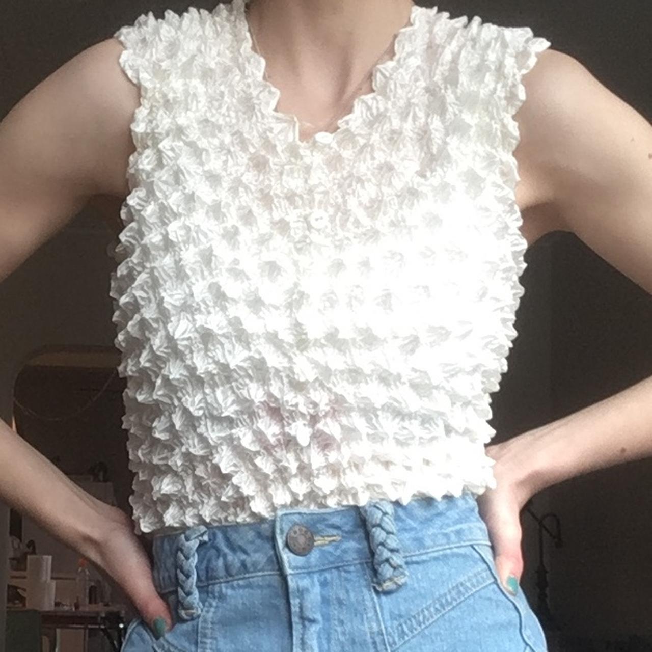 vintage y2k / 90s scrunchie top! very brandy... - Depop